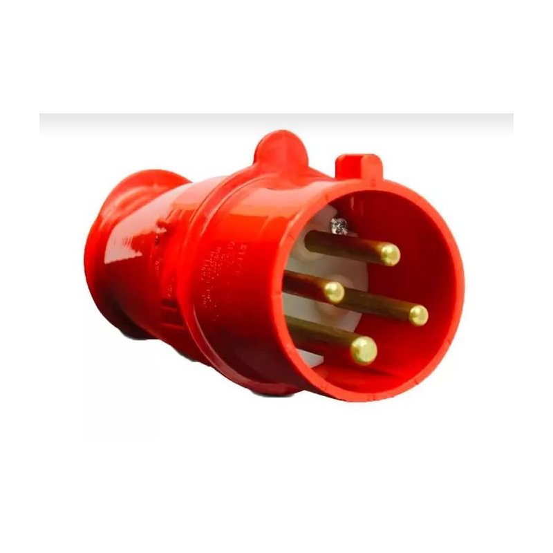 Plugue Steck Industrial Newkon 3P+T 16A 380/440V N-4076 Vermelho 6H