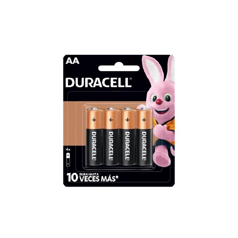 Pilha Duracell AA Pequena Alcalina Cartela Com 4 Unidades