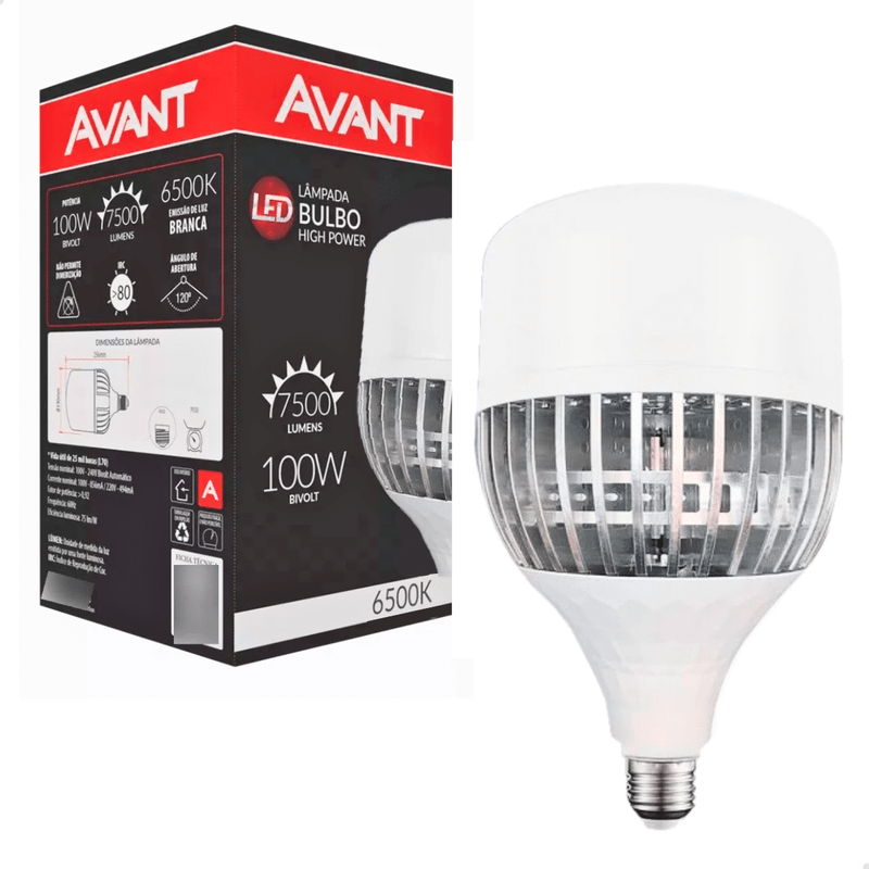 Lâmpada Bulbo High Power Led Avant 100W E27 Bivolt